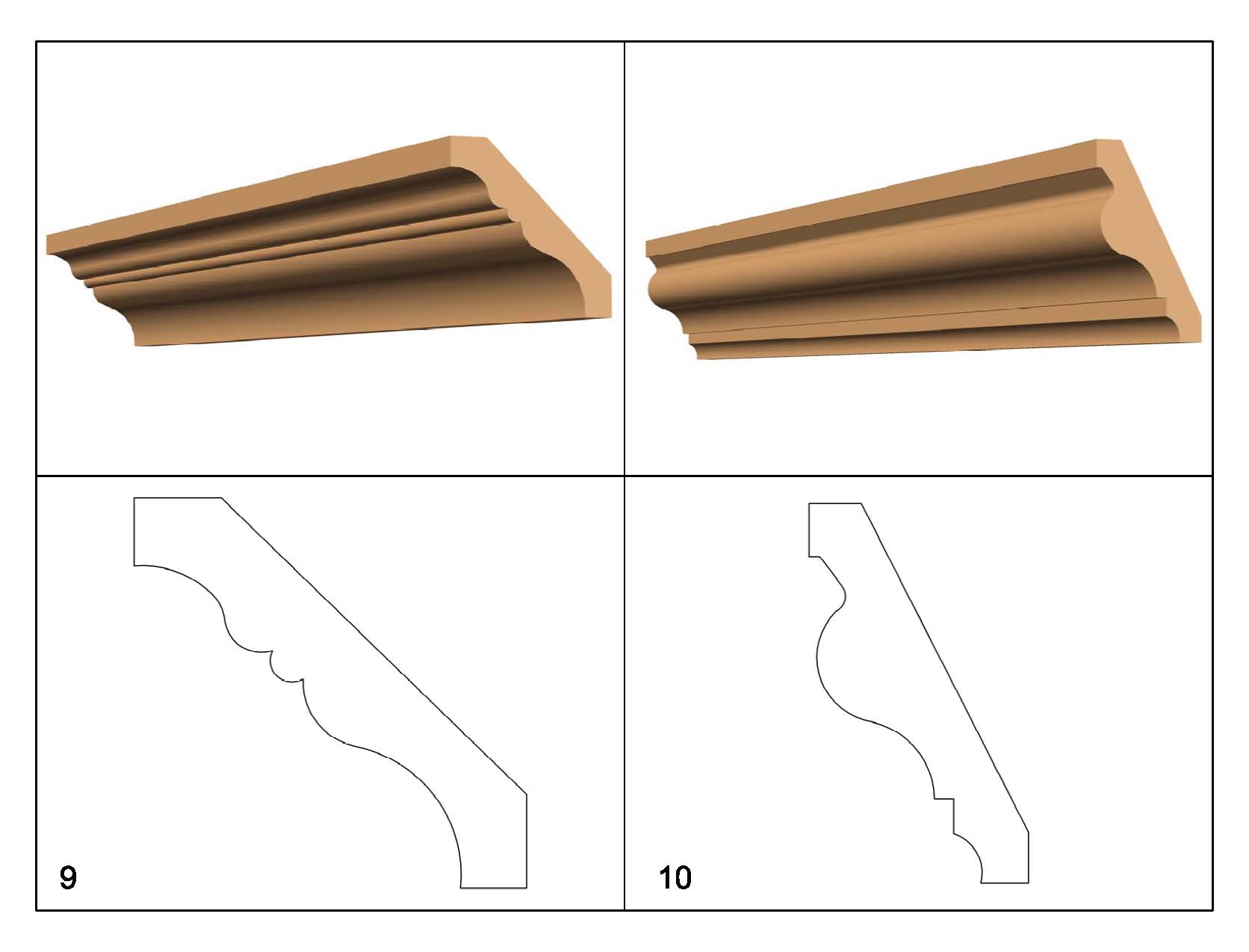 CORNICE, BASEBOARD, CASING, DADO RAIL, MOULDINGS – EASYWOOD PRODUCTS